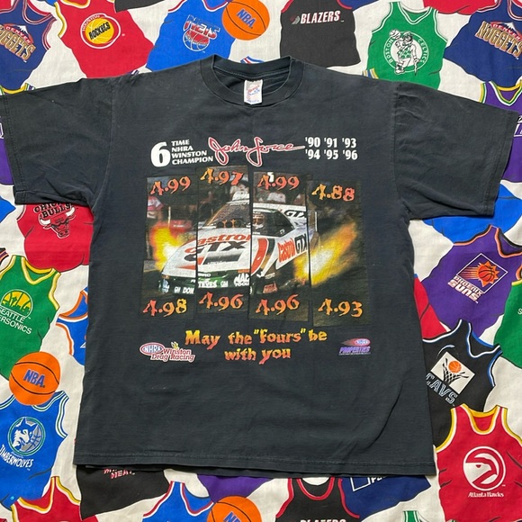 Nascar | Shirts | Vintage Nhra John Force Double Sided Shirt | Poshmark